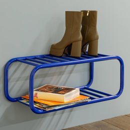 Pharao24.de Schuhregal Wandh&auml;ngeregal mit zwei Schuhgittern im Retrostil