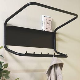 Pharao24.de Wandgarderobe Flurgarderobe in Schwarz und modernem Design