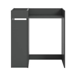 Pharao24.de Badschrank Beistellschrank Bad Anthrazit mit Nische