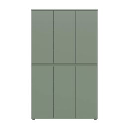 Pharao24.de Flurschrank Aktenschrank Matte Oberfl&auml;che Gro&szlig;er Stauraum