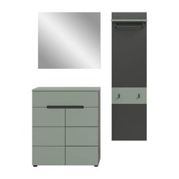 Pharao24.de Garderobenset Flurgarderobe mit Mit Spiegel Zweifarbig