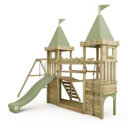 Spielturm Bastion mit Rutsche - Massivholz Kletterturm f&uuml;r Kinder - Gro&szlig;e Garten Spielburg f&uuml;r Gartenabenteuer und Bewegung im Freien - Wickey