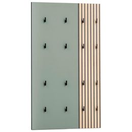Mid.you Garderobenpaneel, Gr&uuml;n, Eiche, Holzwerkstoff, 73.5x109x2.6 cm, Aufh&auml;ngem&ouml;glichkeit, Garderobe, Garderobenpaneele, Garderobenpaneele