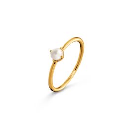 Tchibo - Zarter Ring mit S&uuml;&szlig;wasserzuchtperle - Damen - Gr. 20 - wei&szlig;