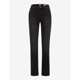 Brax Damen Five-Pocket-Hose Style CAROLA USED DARK GREY, denim dunkelgrau, Gr. 34