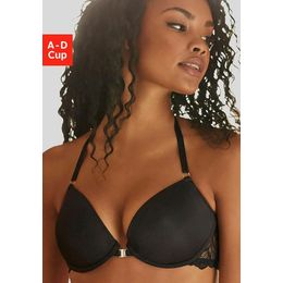 Lascana Push-up-BH schwarz Gr. 70B. Mit Herausnehmbaren Kissen und mit B&uuml;gel