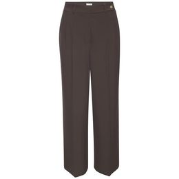 Lascana Palazzohose 'mit weitem Bein aus weicher und leichter Webware' dunkelbraun Gr. 38 f&uuml;r Damen. Figurumspielend