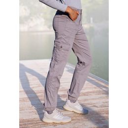 VIVANCE ACTIVE BY LASCANA Trekkinghose 'Cargo Jeans Optik' grau Gr. 36 f&uuml;r Damen. Nachhaltig.