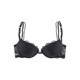 Lascana Push-up-BH ', BH mit B&uuml;gel, Spitzen-BH' schwarz Gr. 80C. Mit Herausnehmbaren Kissen und mit B&uuml;gel