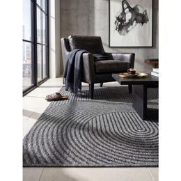 Flachgewebe-Teppich Polypropylen Anthrazit 160x220 cm - BORNO Kadima