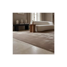 Kurzflorteppich Waschbar LECH, einfarbig, Beige, 140 x 200 cm
