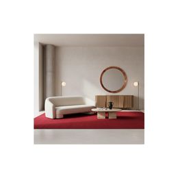 KADIMA DESIGN Kurzflorteppich Waschbar LECH, einfarbig, Rot, 240 x 340 cm