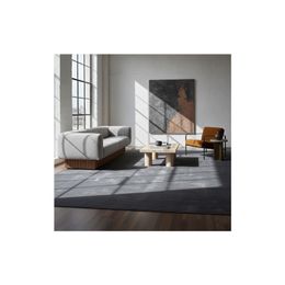 KADIMA DESIGN Kurzflorteppich Waschbar LECH, einfarbig, Grau, 120 x 170 cm