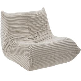 TecTake&reg; Relaxsessel, mit Samtcord-Bezug, rutschfeste Unterseite, 95 x 100 x 75 cm