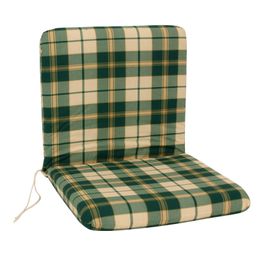 DEGAMO Auflage BOSTON f&uuml;r Sessel, gr&uuml;n/beige kariert
