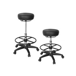 FineBuy Arbeitsstuhl Rollhocker ohne Lehne H&ouml;henverstellbar Drehhocker Hocker Stehhilfe