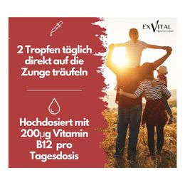 EXVital&reg; Vitamin B12 Tropfen (Methylcobalamin), 50 ml