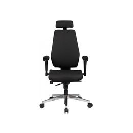 FineBuy B&uuml;rostuhl Schwarz Schreibtischstuhl Stoff Drehstuhl Arbeitsstuhl