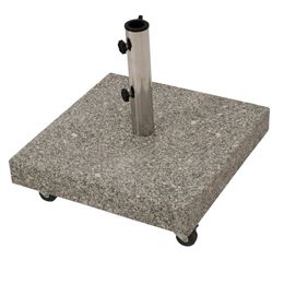 DEGAMO Schirmst&auml;nder 50kg mit Rollen, Granit hellgrau