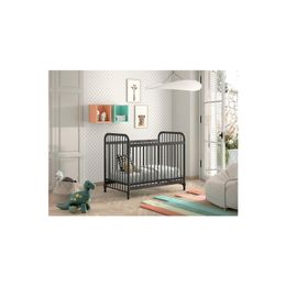 JAXX BRONXX Babybett mit Liegefl&auml;che 60 x 120 cm, Ausf. Metall Schwarz matt - versch. Ausf&uuml;hrungen