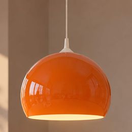 Lampenschirm MCW-M34 f&uuml;r Bogen- und Pendelleuchte, Ersatzschirm, &Oslash; 40cm, Kunststoff ~ orange