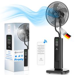 Kesser&reg; Stand-Ventilator Frosty mit Wasser Ultraschall-Spr&uuml;hnebel Wasserk&uuml;hlung , inkl. Fernbedienung Timer-Funktion , Luftbefeuchter Leise , Nebelfunktion , Raumbefeuchter , Standventilator