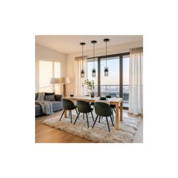 Home Deluxe Pendelleuchte LUMINOS - Schwarz/Gold