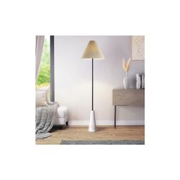 Home Deluxe Stehlampe in Marmoroptik - Wei&szlig;