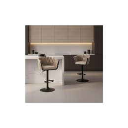 Home Deluxe Barhocker h&ouml;henverstellbar gewebt SAMIR - 1er Set Dunkelgrau