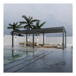 Weide Deluxe Plus Elektrisch Pavillon Terrassen&uuml;berdachung Alu Led 4 X 8 M