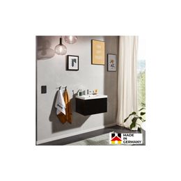 Home Deluxe Badm&ouml;bel Komplettset WANGEROOGE S - Schwarz Made in Germany