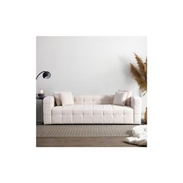 Home Deluxe Teddy Sofa Boucl&eacute; COMO - 236 x 68 cm Beige