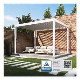 Weide Classic Pavillon Terrassen&uuml;berdachung Aluminium 3 X 4 M Wei&szlig;