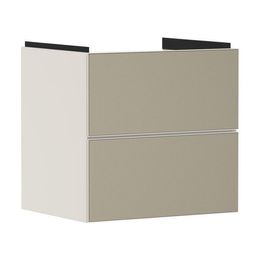 Hansgrohe Xevolos E Waschtischunterschrank 54176390 580x555x475mm, 2 Schubladen, sandbeige matt, bronze Struktur