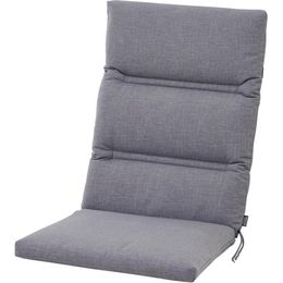 siena GARDEN Hochlehner-Auflage 'Comfort' grau 48 x 110 x 6 cm