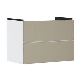 Hansgrohe Xevolos E Waschtischunterschrank 54178390 780x555x475mm, 2 Schubladen, mattwei&szlig;, bronze Struktur