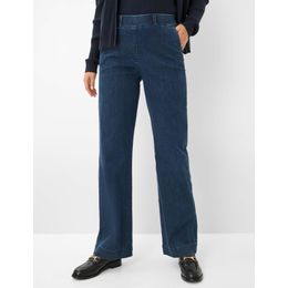 Raphaela by Brax Damen Marlenehose Style PAM FLARED, denim dunkelblau, Gr. 34