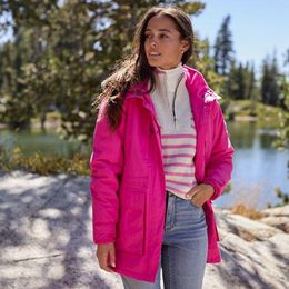 LANDS' END Pullover DRIFTER mit Rei&szlig;verschluss f&uuml;r Damen, Damen, size: regular, Lila, Baumwolle, by Lands' End