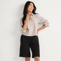 LANDS' END Bermuda-Shorts SPORT KNIT f&uuml;r Damen, Damen, size: regular, Schwarz, Baumwolle, by Lands' End