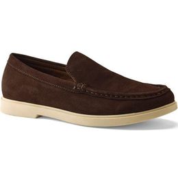 LANDS' END Veloursleder-Mokassins f&uuml;r Herren, Herren, size: regular, Braun, Rauleder, by Lands' End