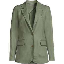LANDS' END Premium Reinleinen-Blazer f&uuml;r Damen, Damen, size: regular, Gr&uuml;n, Leinen, by Lands' End