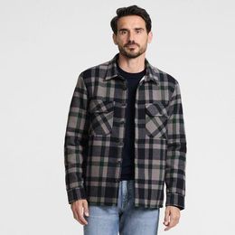 LANDS' END Hemdjacke mit Teddyfutter f&uuml;r Herren, Herren, size: regular, Blau, Polyester, by Lands' End