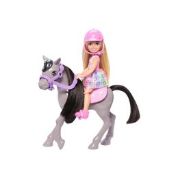 Mattel HTK29 - Barbie - Chelsea - Puppe mit Pony &ndash; Reitspielset mit Helm, Sattel & beweglichen Beinen