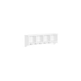 sobuy Wandgarderobe mit 1 Ablage Wei&szlig; 72x15,5x23cm Modern