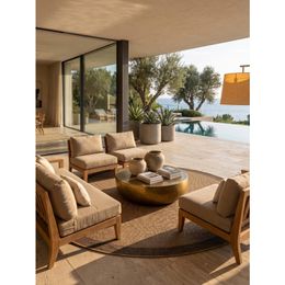 KADIMA DESIGN Teppich Outdoor ARLBERG in Beige, in Jute-Optik, aus Polypropylen, &Oslash; 200 cm