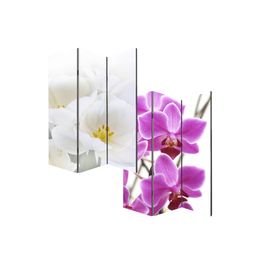 MCW Foto-Paravent Paravent Raumteiler Spanische Wand Bagheria ~ 180x120cm, Orchidee