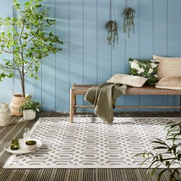 KADIMA DESIGN Outdoor-Teppich waschbar Grau-Beige 200 x 290 cm - STOUR Kadima