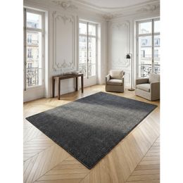 KADIMA DESIGN Kurzflorteppich MAIN, einfarbig, Grau, 120 x 170 cm