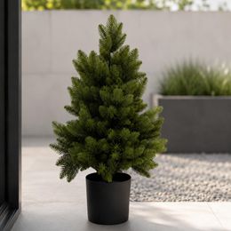 K&uuml;nstliche Fichte MCW-R29, Dekobaum Kunstbaum Kunstpflanze, Outdoor Polyethylen, 55cm