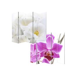 MCW Foto-Paravent Paravent Raumteiler Spanische Wand Bagheria ~ 180x200cm, Orchidee